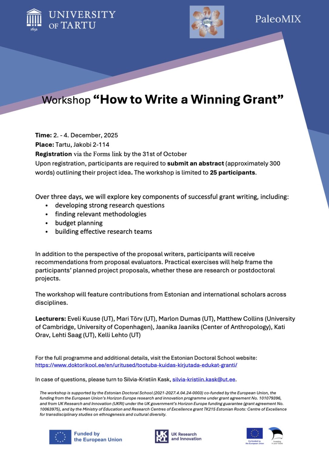 How to Write a Winning Grant? – ARCHEMY